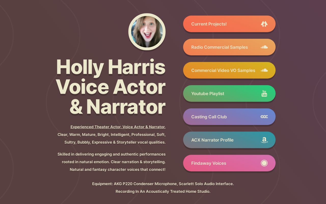 Holly Harris Voice Actor & Narration